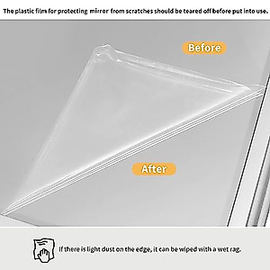 Harper & Bright Designs 3 Piece Coffee Table Set for Living Room Sofa Table Set Glass Mirrored Coffee Table Set of 3 with Adjustable Height Legs, Moderate Luxury Center Table for Living Room, Silver