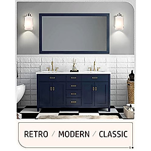 2-Pack Modern Bath Vanity Light Fixture 1-Light, Indoor Bathroom Wall Sconces for Living Room, Porch, Bedside, Brushed Nickel Finish with White Frosted Glass Shades Wall Mounted Lights