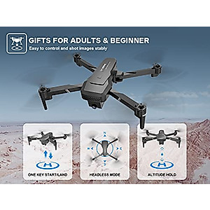 NEHEME Drones with Camera for Adults, NH760 1080P FPV Drone for Kids Beginners, Foldable WIFI RC Quadcopter with 2 Batteries for 32 Min Flight, Carrying Case, Altitude Hold, Toys Gifts for Boys Girls