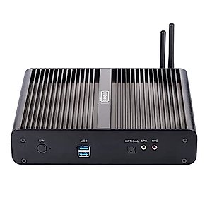 HUNSN Fanless Mini PC, Desktop Computer, HTPC, Kodi Box, I7 4500U 4510U 4650U, Windows 11 / Linux Ubuntu, BM02, Raid, 2 x HDMI, 2 x LAN, 4 x USB3.0, 4 x USB2.0, Optical, 16G RAM 512G SSD 1TB HDD