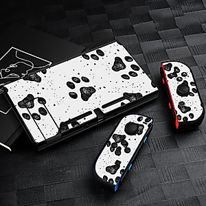Dog Paw Prints Switch Sticker Pretty Pattern Full Wrap Skin Protection for Nintendo Switch for Switch