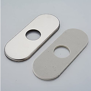 Greenspring 6 Inch Bathroom Vessel Vanity Sink Faucet 4" Hole Cover Deck Plate Escutcheon Chrome