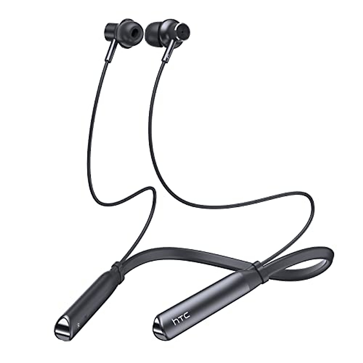HTC 2023 New Neckband Headphones Bluetooth 5.3 ENC Sound Isolation, Magnetic Earphones with Microphone for Calling, Running -10mm Drivers/Game Modes/16H Playtime/IPX5 Waterproof