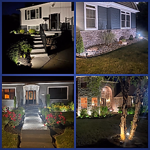 NYMPHY Solar Lights Outdoor Waterproof IP68, 56 LED 3 Lighting Modes Solar Powered Garden Yard Spot Solar Lights for Outside Landscape- 6 Pack (Cool White)