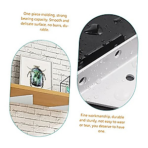 Unomor Partition Support Frame Shelves Wall Mounted Plant Hanger Stand Wall Brackets for Heavy Duty Wall Shelving Projector Wall Mount Shelf Triangle Bracket White Stainless Steel