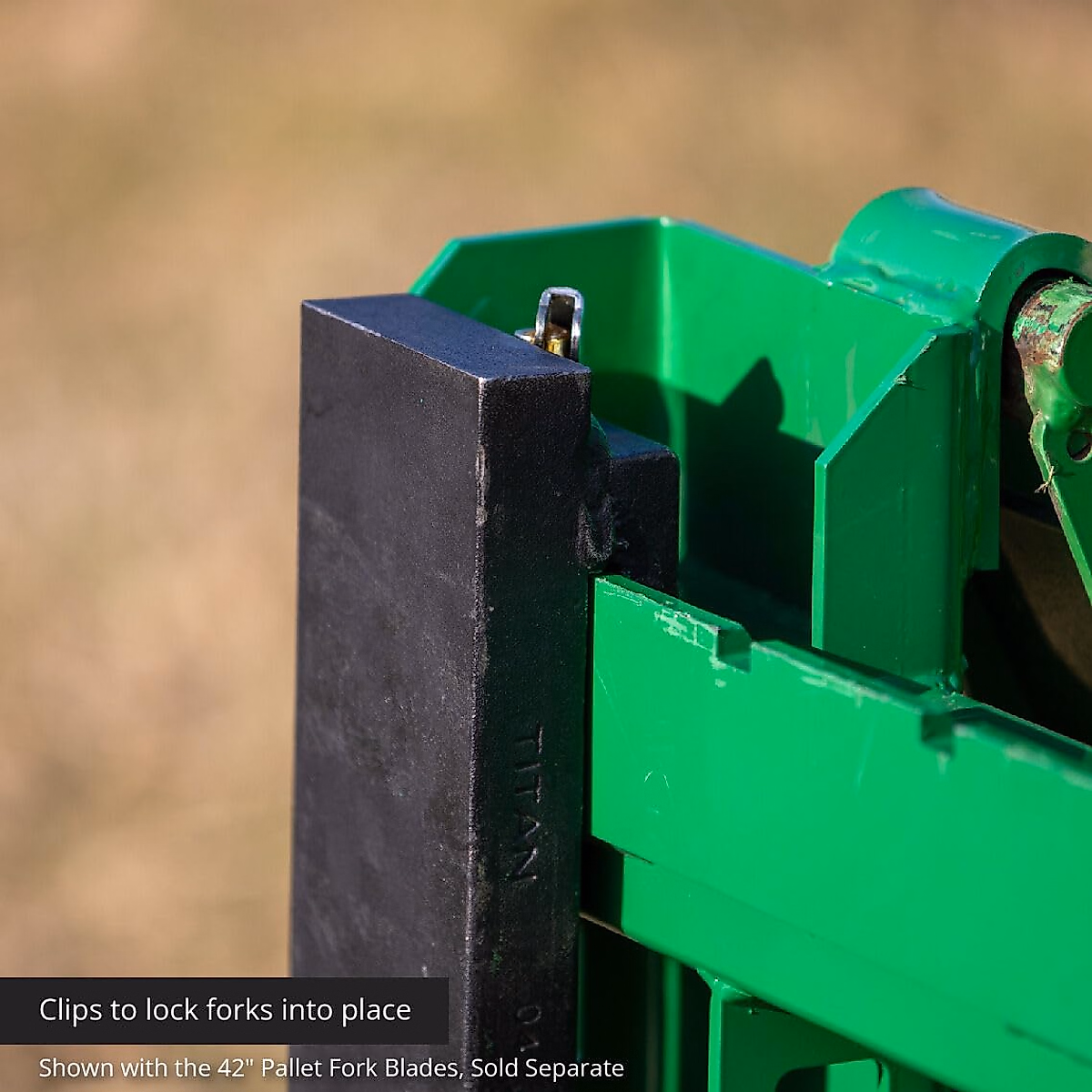 Titan Attachments Pallet Fork Frame Attachment, Rated 3,000 LB, Receiver Hitch, Fits John Deere Loaders, Frame Only