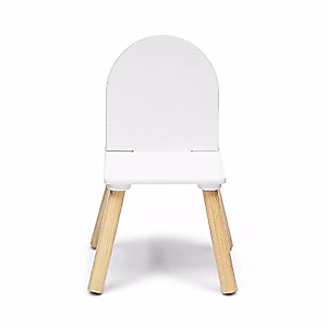 Delta Children Ollie Lift-Top Desk and Chair for Toddlers & Up - Greenguard Gold Certified, Bianca White/Natural
