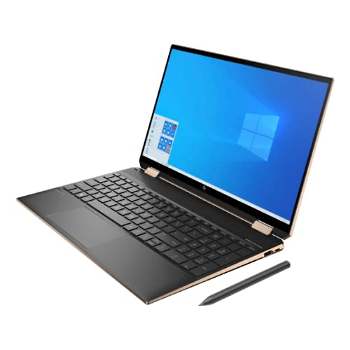 HP Spectre x360 Home & Business 2-in-1 Laptop (Intel i7-1165G7 4-Core, 16GB RAM, 512GB SSD + 32GB Optane, Intel Iris Xe, 15.6" Touch 4K Ultra HD (3840x2160), Active Pen, Win 11 Home) with Hub