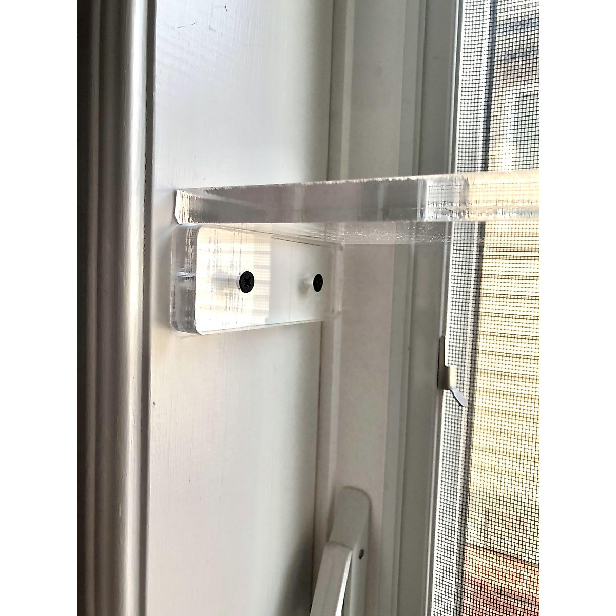 Elegant and Sophisticated Floating Window Shelf (29.5", Double Shelf) - Crystal Clear Recessed Durable Strong Acrylic Trinket, Plants and Succulents Indoor Collection Display Stand Trendy Modern