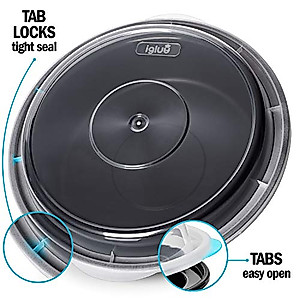 Igluu Meal Prep Round Plastic Containers - New Improved Lid - Reusable BPA Free Food Containers with Airtight Lids - Microwavable, Freezer and Dishwasher Safe - Stackable Salad Bowls - [10 Pack, 28oz]