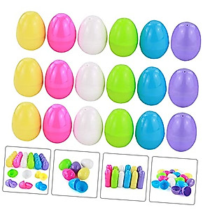Zerodeko Plastic Refillable Eggs 36pcs Egg Toy Toys Fake Eggs for Decorating Mini Plastic Eggs Easter Eggs Surprise Toys Plastic Easter Eggs Easter Eggs Toys Eggs Wrapping Boxes Giant