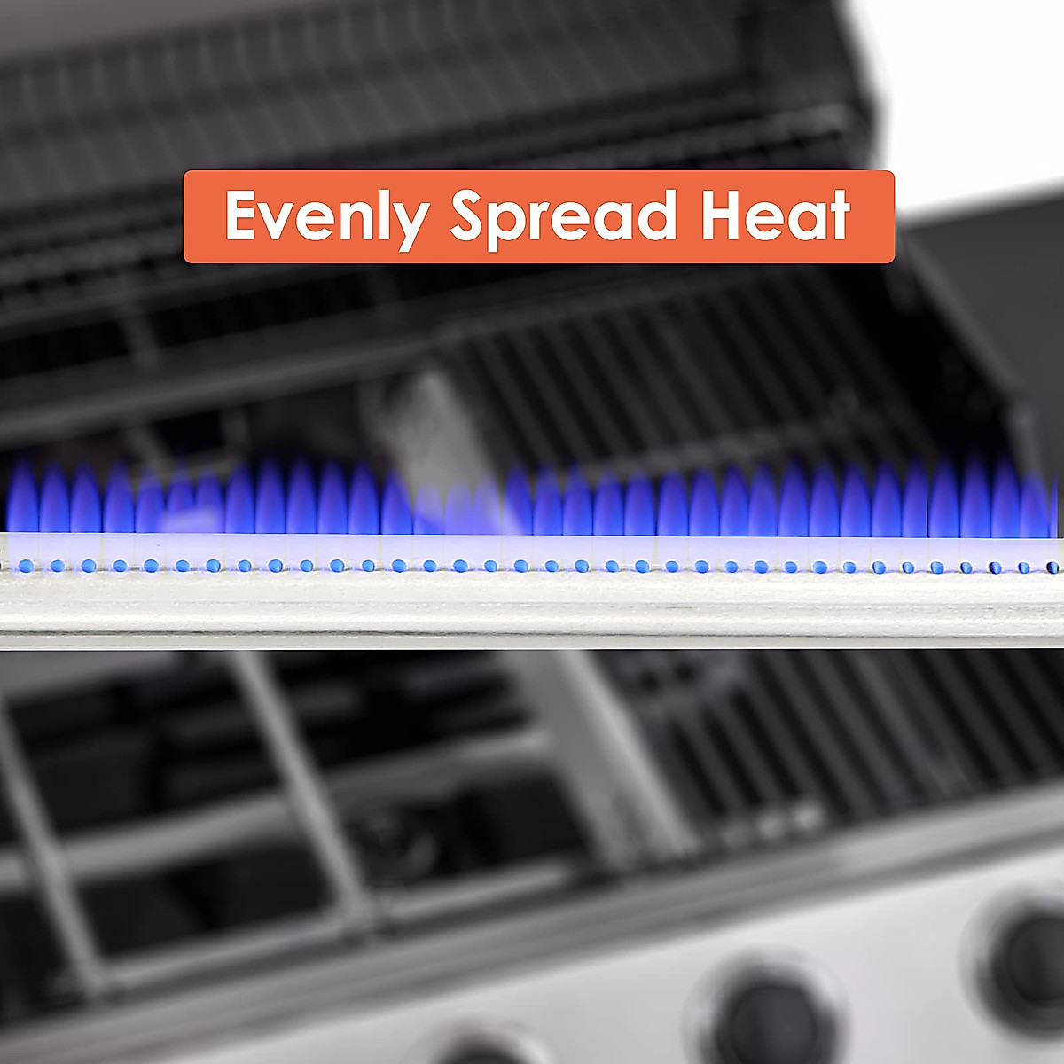 Uniflasy Replacement Part for Nexgrill 720-0925P Burner Tube, Heat Plates for Nexgrill 720-0896 720-0896B 720-0896E, for Home Depot Nexgrill Replacement Parts 4 Burner, 4 Pack