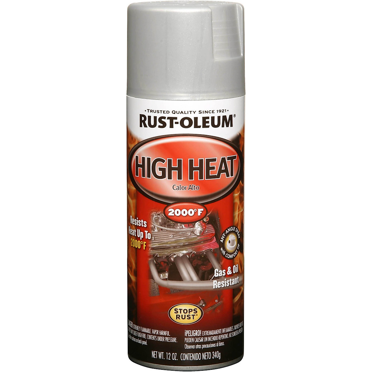 Rust-Oleum 248904 Automotive High Heat Spray Paint, 12 Ounce (Pack of 2), Flat Aluminum