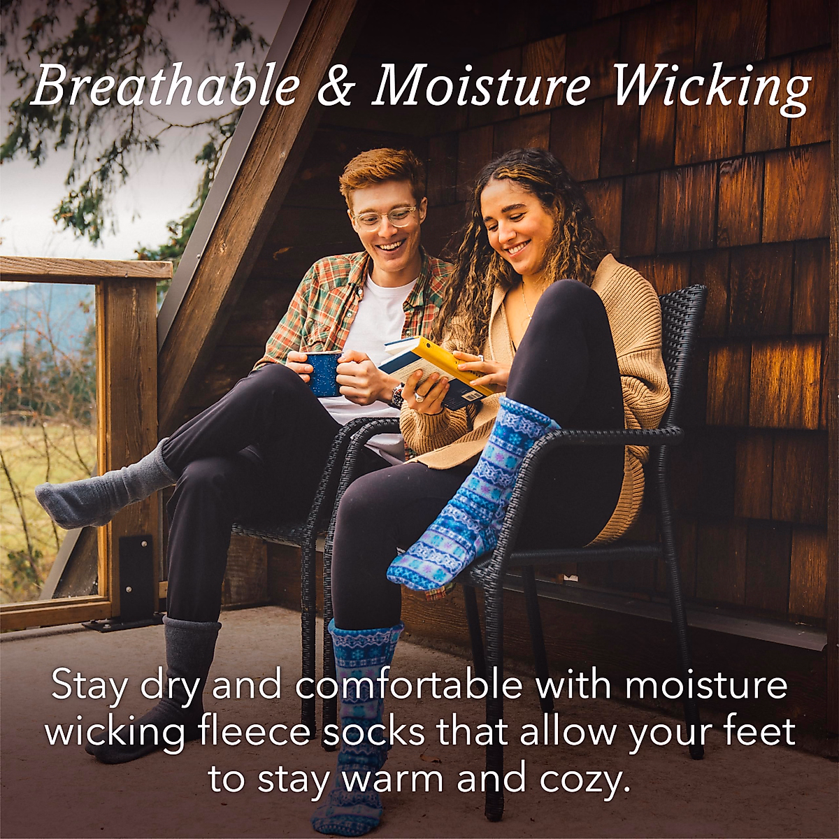 Acorn Mens and Womens Versafit Fleece Sock: Super Soft & Ultra-Warm, Mid-Calf Height, Flat-Flock Seams