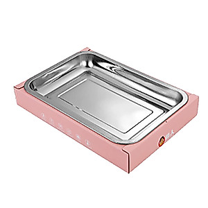 Portable and Compact Disposable Charcoal Grill - Detachable Stainless Steel BBQ Smoker Grill for Outdoor Camping(Pink)