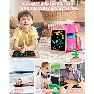 KOKODI LCD Writing Tablet for Kids, 10 Inch Colorful Drawing Tablet, Educational Learning Kids Toys for Age 3-12 Years Old, Toddler Doodle Board, School Supplies for Girls, Birthday Gifts