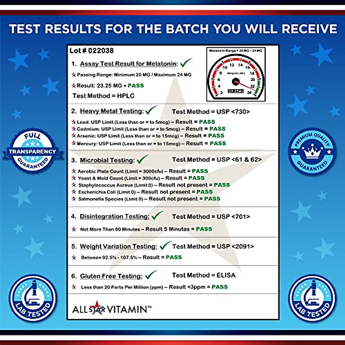 All-Star Vitamin Mega-Melatonin PM 20mg, High Potency, 180 Vegetarian Capsules, Clean-Formulated, Non-GMO, Gluten Free, Vegan, Drug-Free