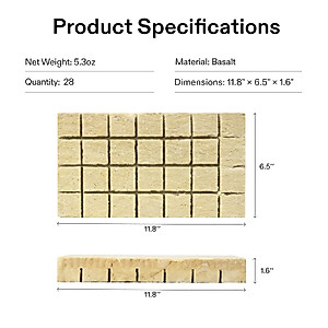 VIVOSUN 1.6" Rockwool Cubes, 28 Plugs Stonewool Starter Grow Cubes for Cuttings, Cloning, Plant Propagation, Seed Starting, Hydroponic Grow Media for Vigorous Plant Growth, 1 Sheets of 28 Plugs