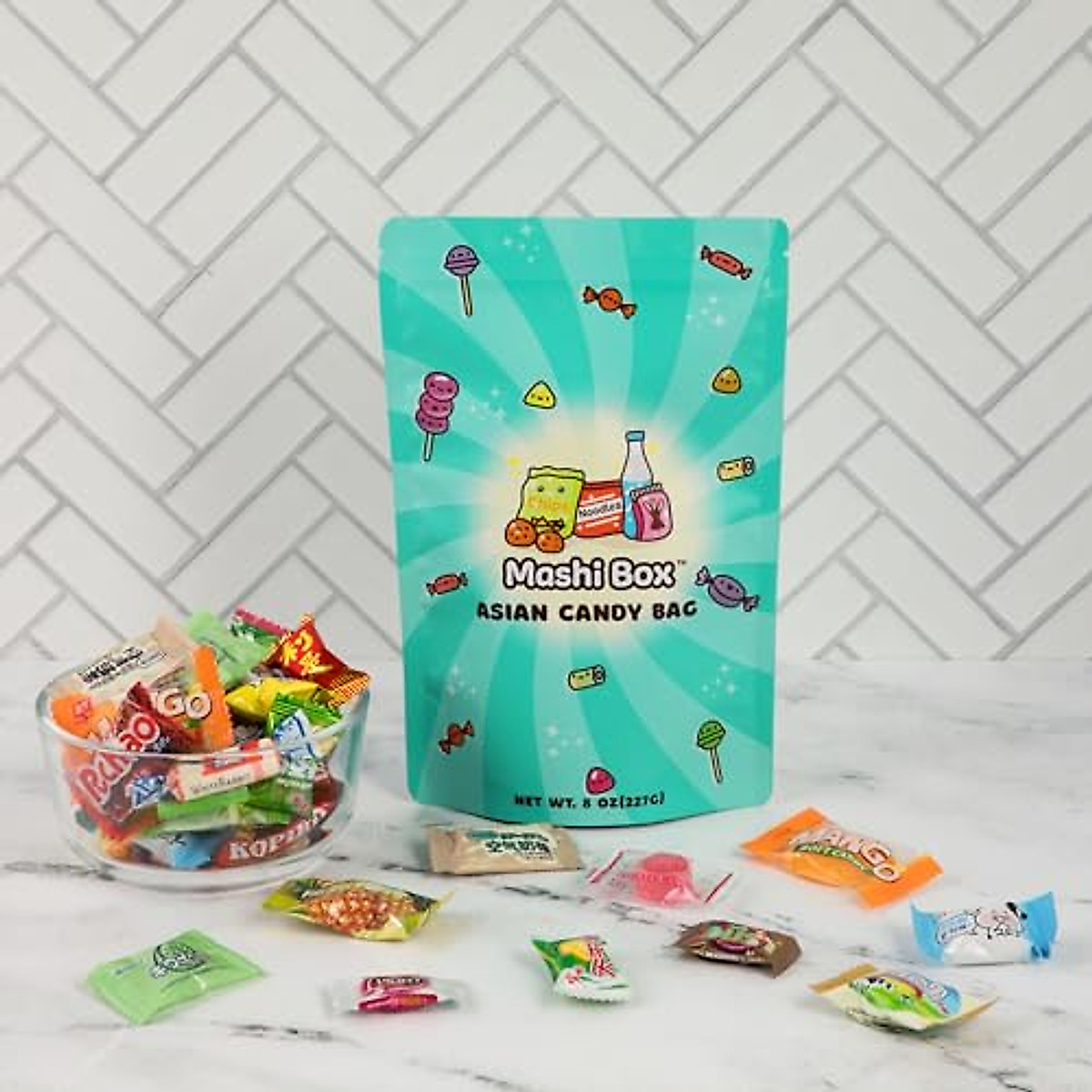 Mashi Box Asian Candy Mystery Variety Pack | 40 PCS | Mix of Japanese/Chinese/Vietnamese/Korean/Indonesia/Thai Candy and more!