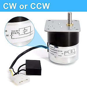 Adviace SRV7000-670 Feed Auger Motor for Pelpro PP130 PP60 PP70 PP130-B PP130B PPC90 TSC90 Pellet Stoves, 2RPM Auger Motor for Pleasant Hearth PH50CABPS PH35PS PH50PS Pellet Stoves