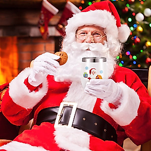 4 Pack Christmas Wine Tumbler 12 oz Stainless Steel Wine Glass Merry Christmas Gift Santa Elk Coffee Mug Holiday Gift for Friends Bff Mom Wife Daughter Coworker Xmas Party Favor Supplies