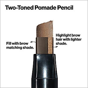 Revlon Colorstay Browlights Pencil, Eyebrow Pencil & Brow Highlighter, 0.55 Lb, Dark Brown