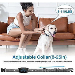 Dog Training Collar for Large Dog, Dog Shock Collar, 4 Training Modes Beep,Vibration,Electric Shock,Dog Finder,Rechargeable IP67 Waterproof E-Collar with Remote 2500FT