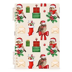 SPRIPORT Christmas Gift Owls Spiral Journal Notebook for Women Men A5 Memo Notepad Sketchbook with Durable Hardcover & 60 Pages College Notebooks for Journaling Notes Study School Work Boys Grils