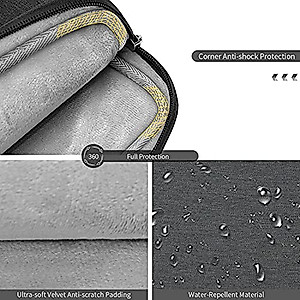 HESTECH Laptop Bag,15.6 Inch Laptop Sleeve Case,Business Briefcase,Water-Repellent Slim Computer Carry Case with Shoulder Strap for 15-16" Hp Dell Acer,Black