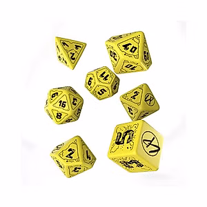 Q-Workshop Cyberpunk Red Dice Set Danger Zone, Various