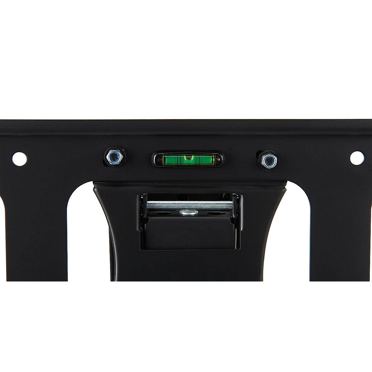 Displays2go Television Stand with Floor Mount, Steel Construction, Horizontal Orientation – Black (TVSVM3270B)