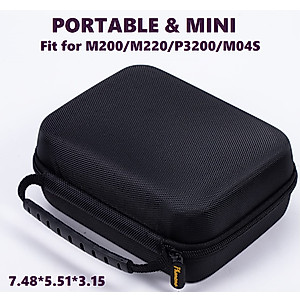 Phomemo Case 2025 Upgrade Version M110 M100 M150 M200 M221 Label Printer,M220 Thermal Label Maker, M04S Sticker Photo Printer Storage Holder Tape Paper Roll&USB Cable(Box Only)-Black