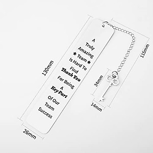 Coworker Thank You Gifts Bookmark for Women Men Office, Inspirational Employee Appreciation Gifts Bulk for Teacher Nurse Team from Boss, Mentor Birthday Leader Going Away Leaving Gifts for Retirement