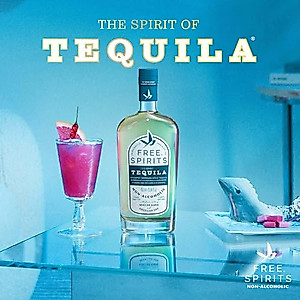Free Spirits - Non-Alcoholic Tequila Alternative - Award-Winning - The Spirit of Tequila - Low Calorie, Low Sugar, Vegan, Gluten-Free, Mood Lifting Vitamins -750ml
