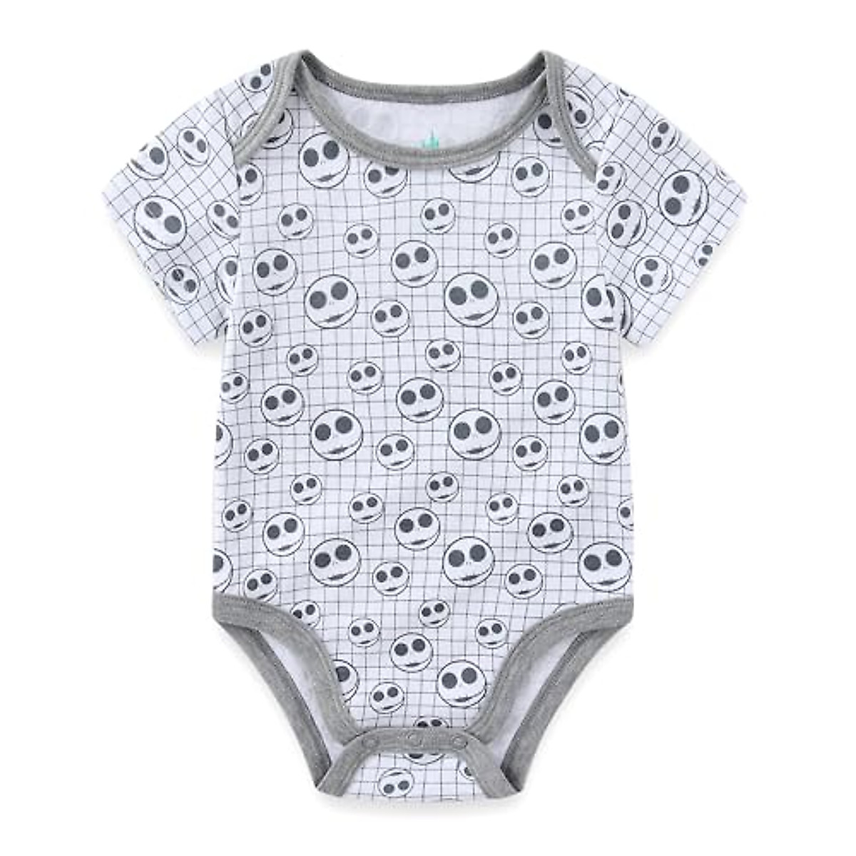 Disney Nightmare Before Christmas Boys’ Jack Skellington 3 Pack Bodysuits for Infant – Grey
