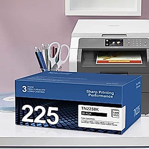 TN225BK (Black, 3-Pack) High Yield TN225 Toner Cartridge EAXIUE Compatible Replacement for Brother HL-3140CW 3180CDW DCP-9015CDW 9020CDN MFC-9130CW 9140CDN 9340CDW Printer by PALLAEAXIUCEMTONER