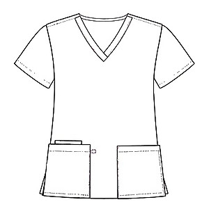 Womens Medical Nursing Print Scrub Uniform Top GT Performance-Sloffee Break-Large