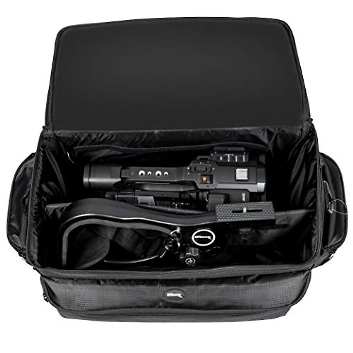 Ultimax’s Extra Large, Water-Resistant Gadget Bag Compatible With Camcorders and Accessories for Panasonic AG-AC160, AC30, AC90A, AC130A, AF100, HVX200, UX90, UX, 180HC-X1000, HC-X1, And More