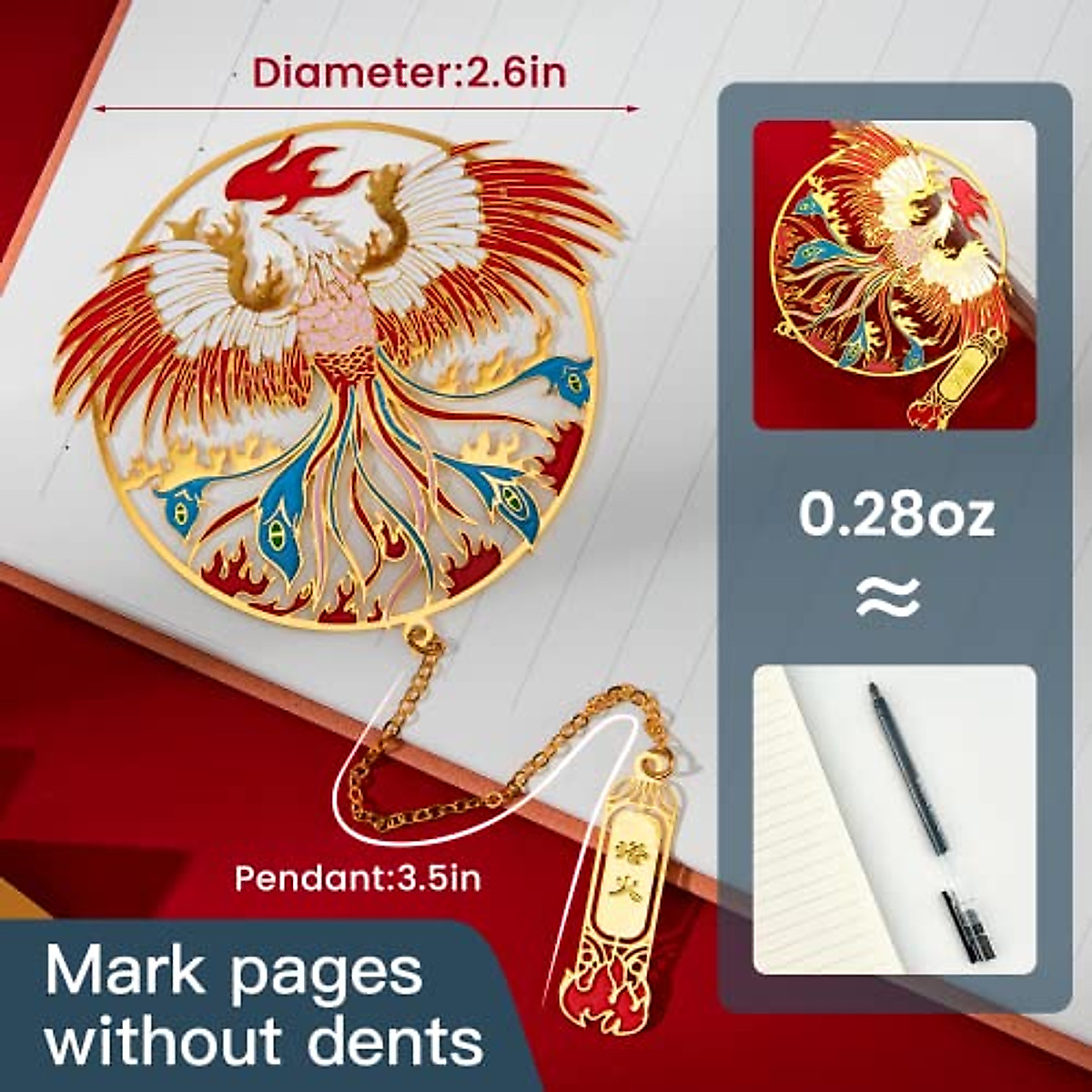 ZZWS Lucky Unicorn Bookmark Metal Cute Bookmarks for Women Girls Book Lovers Happiness Animal Bookmark Gift for Readers Girls Boys Best Friend