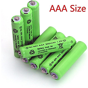 FULIN 12 Packs 1.2V AAA 300mAh Ni-MH Rechargeable Batteries for Solar Lights (AAA Size)