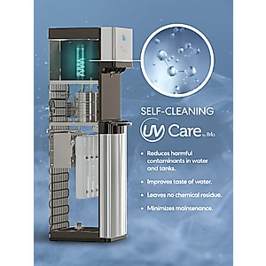 Brio Self Cleaning Bottleless Water Cooler Dispenser, UL Approved, Stainless Steel, Point of Use Drinking Water Filter, Hot, Cold, and Room Temperature