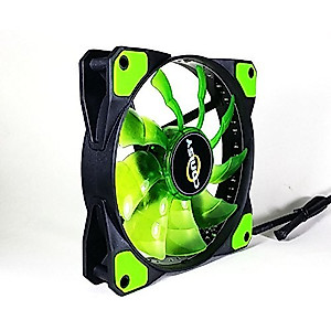 Conisy Silent Series 120mm Case Fan for Computer Case, LED PC Case Fan with 4pin Molex & 3pin Motherboard Connector - White (2 Pack)