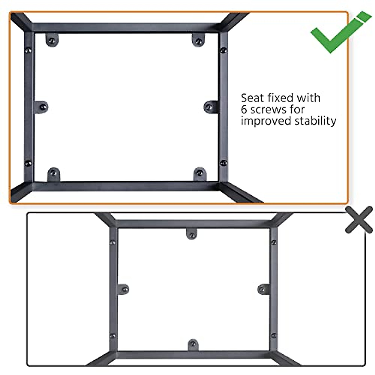 Yaheetech 24" Metal Barstools Set of 4 Counter Height Bar Stools Backless Industrial Stool Modern Upholstered Leather Stools Dining Cafe Chair Brown