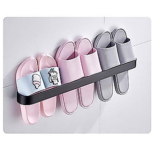 KLZUOPT Kitchen Towel Rack Wall Mounted Black, Self Adhesive Bathroom Towel Bar, Space Aluminum Rust Towel Holder for Kitchen Cabinet, Wall Hangers Tower Rail No Drilling Bath Tower Rack