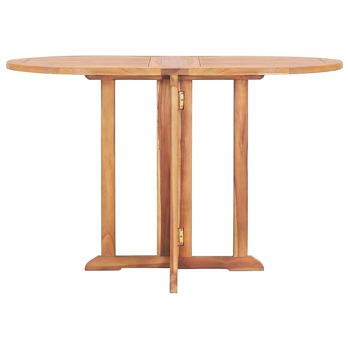 vidaXL Teak Wood Folding Butterfly Patio Dining Table 47.2" by 27.6" by 29.5" - Versatile Indoor/Outdoor Furniture, Weather Resistant, Seats Four