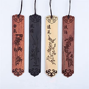 1 Set of Wooden Bookmarks is Suitable for Men and Women Book Lovers. Handmade Natural Wooden Bookmarks are Very Suitable for Birthday Gifts and Teachers' Day Gifts (Age Style)