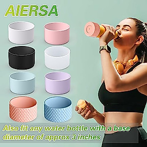 AIERSA 3Pcs Silicone Boot for Simple Modern Trek 40 oz Tumbler with Handle, Protective Water Bottle Bottom Sleeve Cover, Tumbler Accessories, Clear