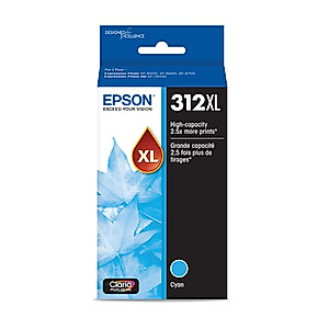 EPSON T312 Claria Photo HD -Ink High Capacity Cyan -Cartridge (T312XL220-S) for select Epson Expression Photo Printers