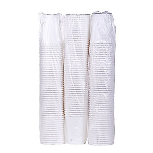 TashiBox 8 oz Coffee Disposable Hot Paper Cups, 150 Count (Pack of 1), White