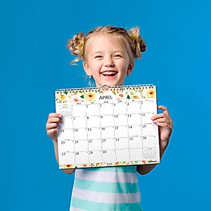 CRANBURY Small Wall Calendar 2023 - (Floral) Use 8.5x11 Calendar 2023 as Desk Calendar or Hanging Calendar 8.5 x 11, Gorgeous Flower Designs, Includes Stickers